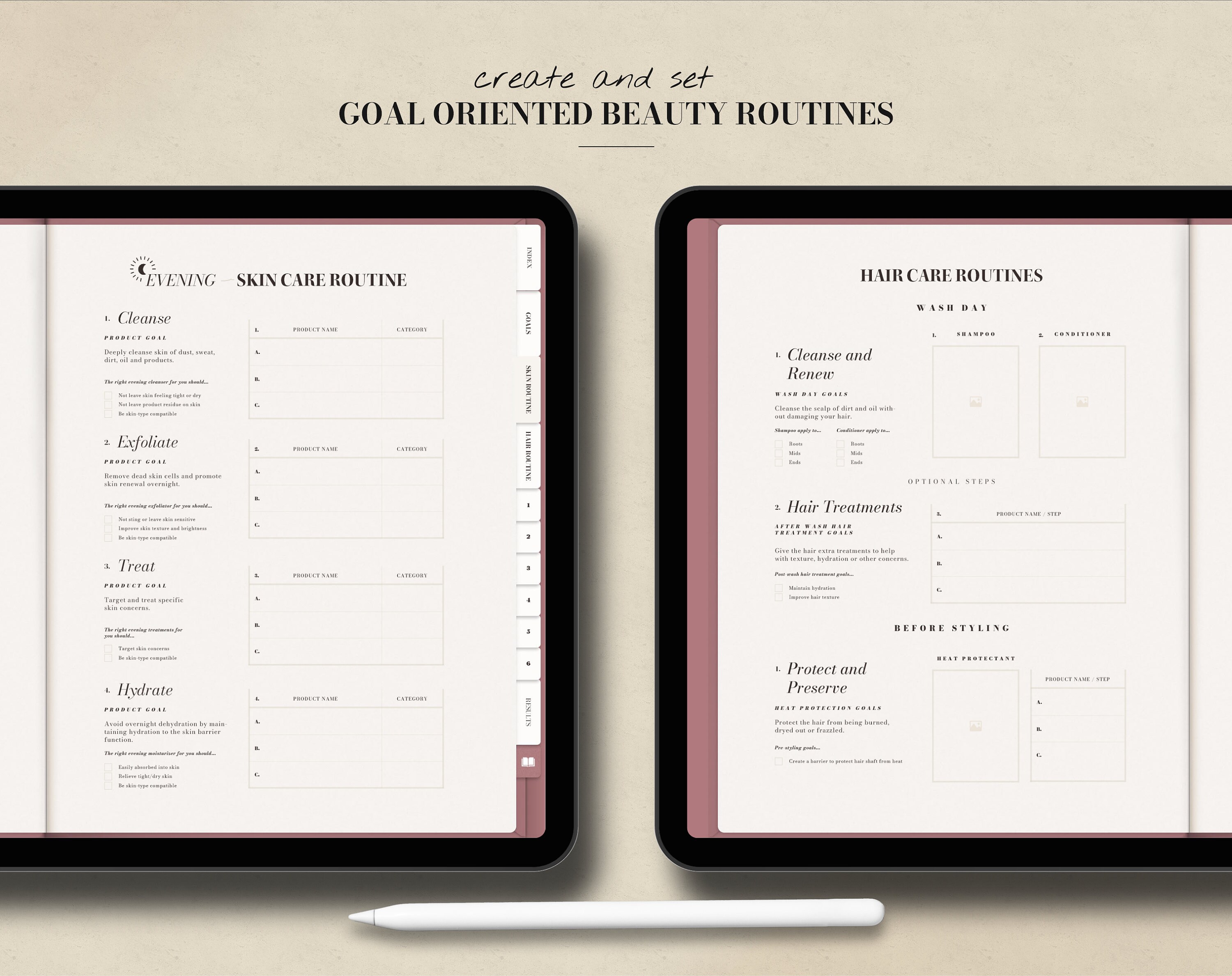 The Natural Beauty Journal | Digital Beauty Planner for Skincare ...