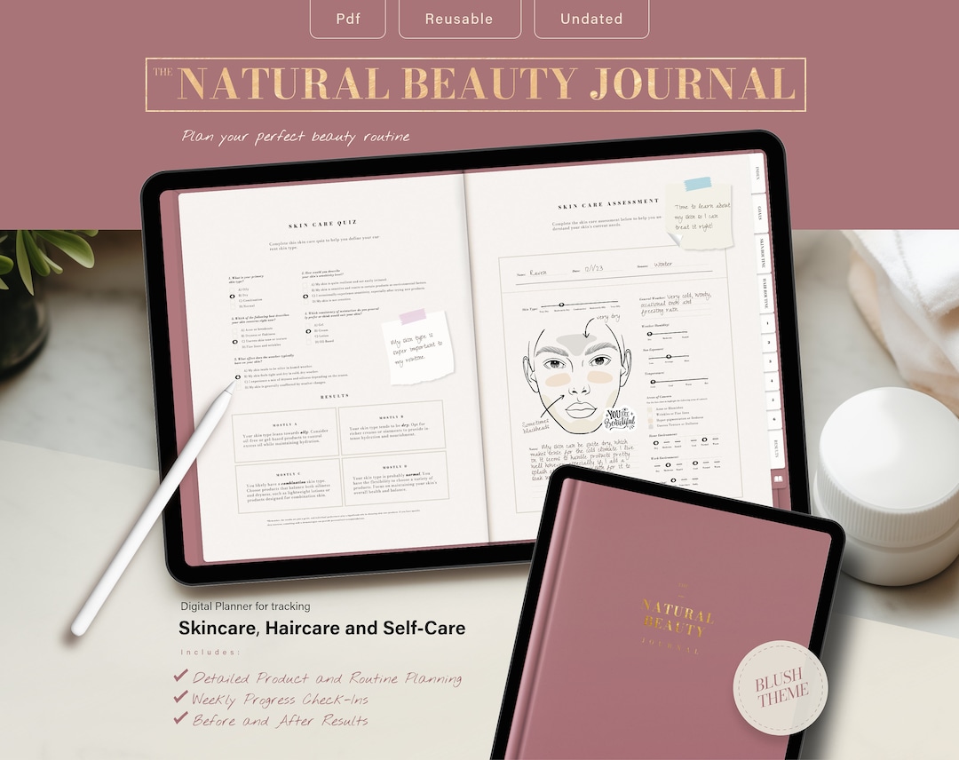 The Natural Beauty Journal | Digital Beauty Planner for Skincare ...