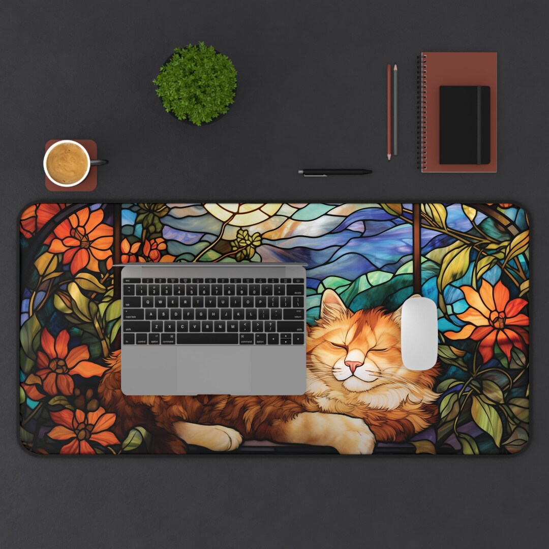 Sleepy Ragdoll Cat Desk Mat Mouse Pad for Gaming or Work, Available in ...