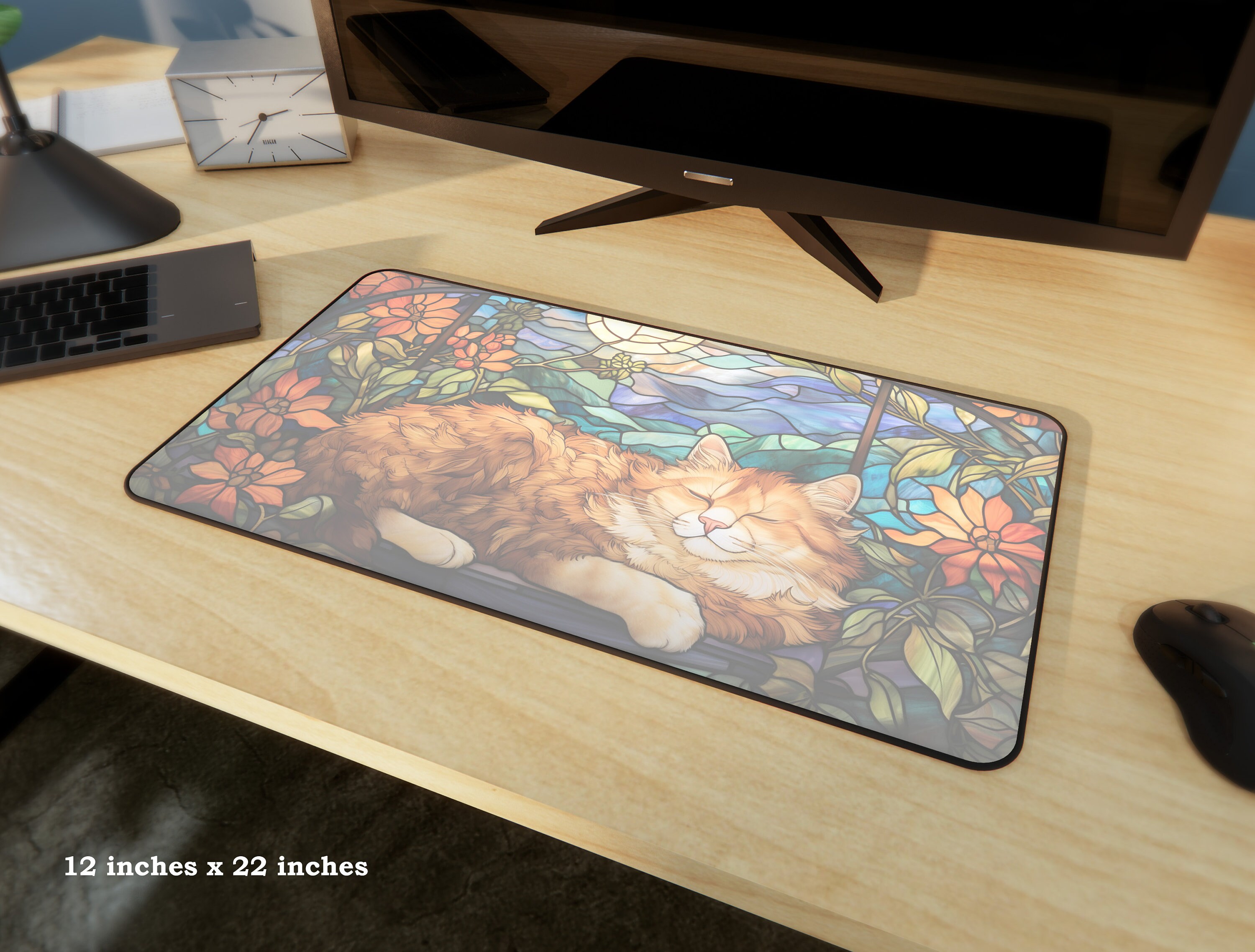 Sleepy Ragdoll Cat Desk Mat Mouse Pad for Gaming or Work, Available in ...