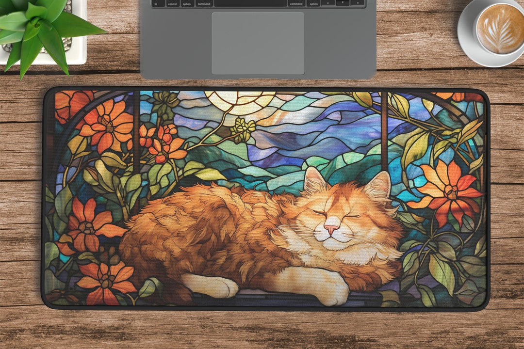 Sleepy Ragdoll Cat Desk Mat Mouse Pad for Gaming or Work, Available in ...