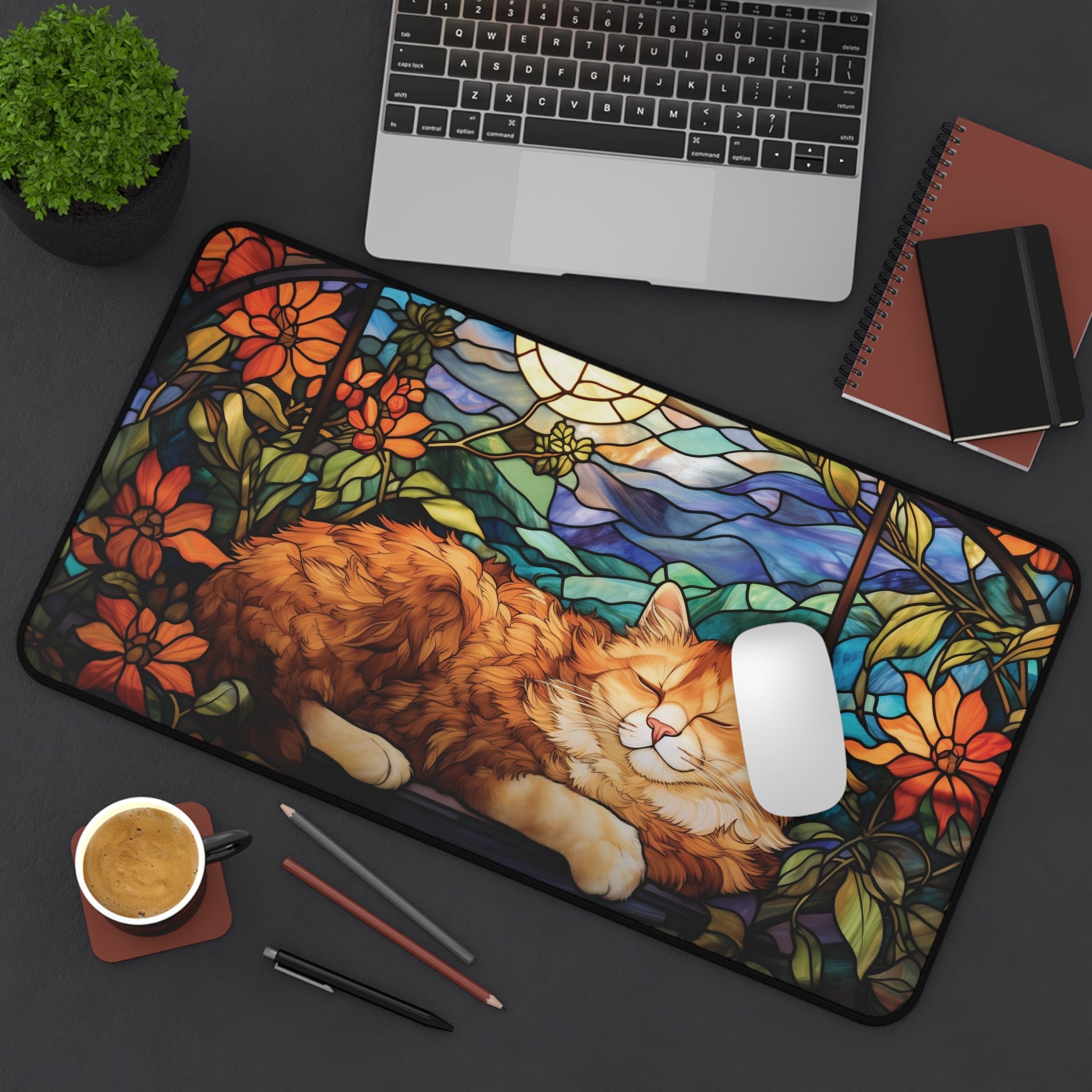 Sleepy Ragdoll Cat Desk Mat Mouse Pad for Gaming or Work, Available in ...