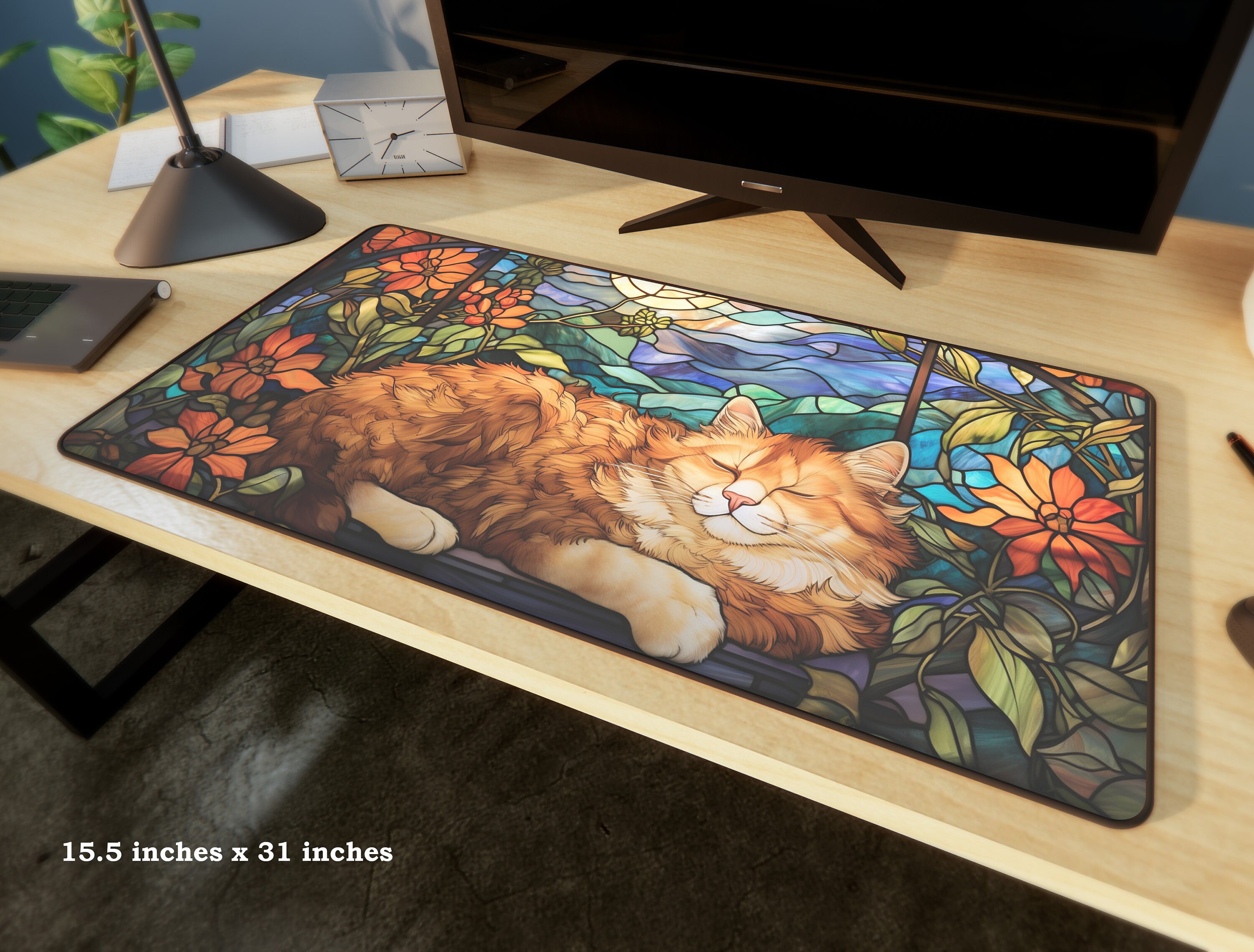 Sleepy Ragdoll Cat Desk Mat Mouse Pad for Gaming or Work, Available in ...