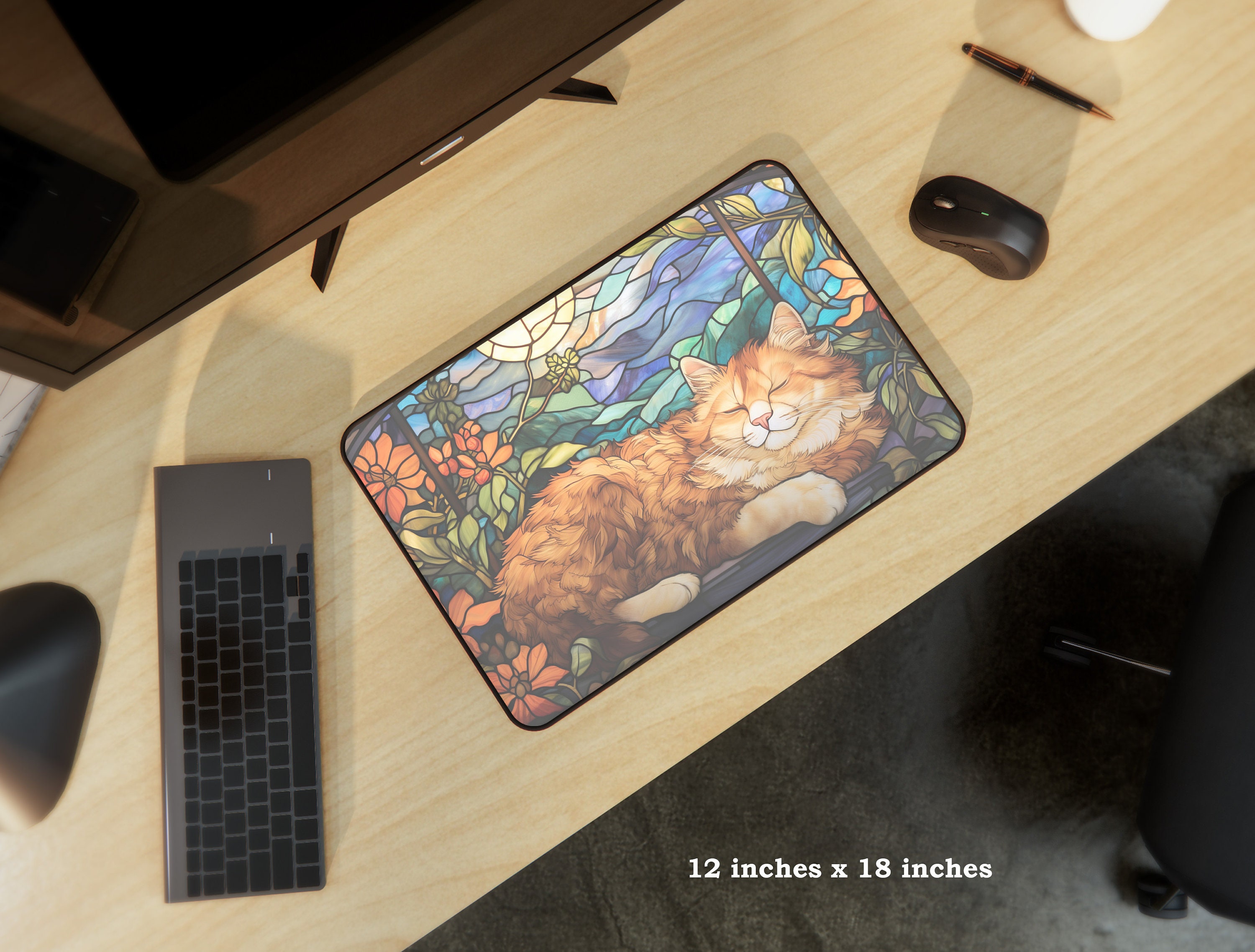 Sleepy Ragdoll Cat Desk Mat Mouse Pad for Gaming or Work, Available in ...