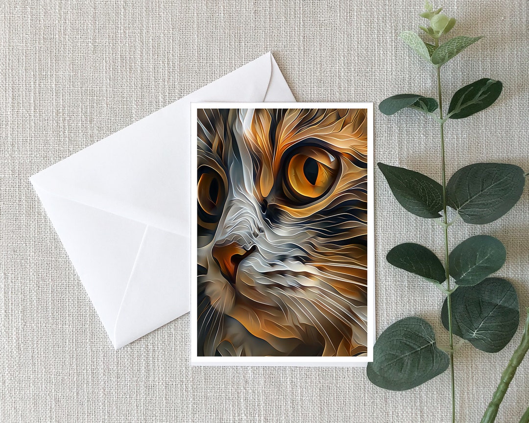 Classy Cat Note Cards - Gentlecat Surreal Art Stationery Available as a ...