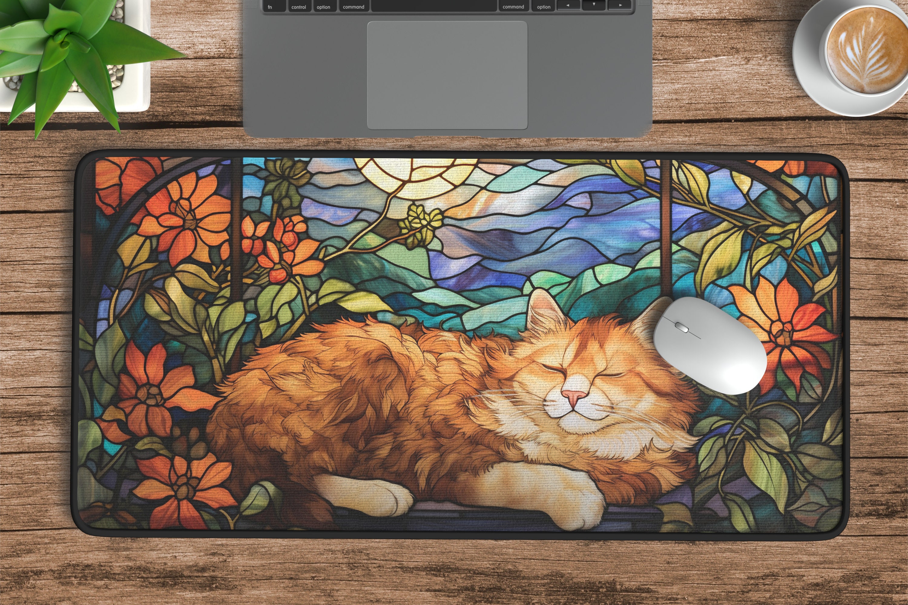 Sleepy Ragdoll Cat Desk Mat Mouse Pad for Gaming or Work, Available in ...