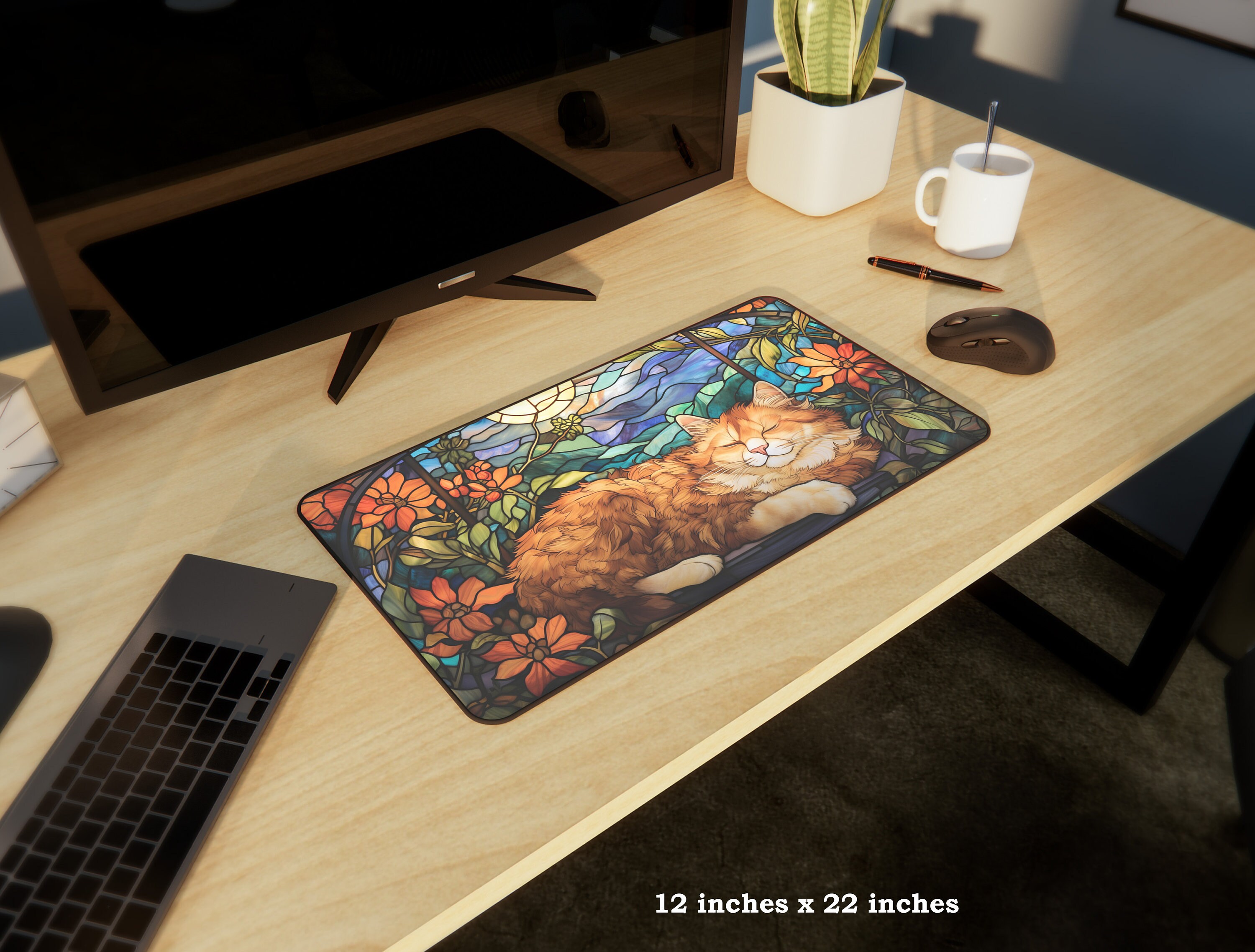 Sleepy Ragdoll Cat Desk Mat Mouse Pad for Gaming or Work, Available in ...