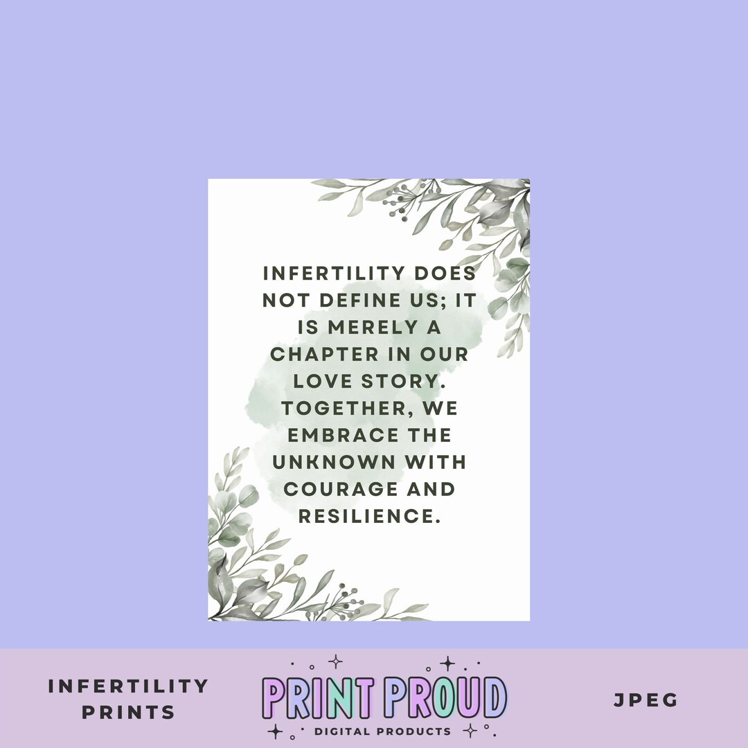 Infertility Poster Decor Prints, Ivf Poster, Ivf Gift, Infertility - Etsy