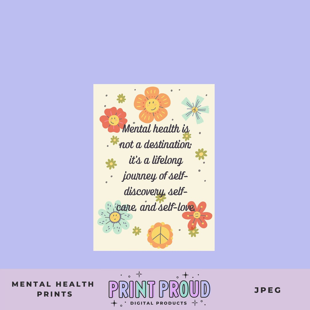 Mental Health Poster Decor Prints, Calm Corner Decor, Boho Counselor ...