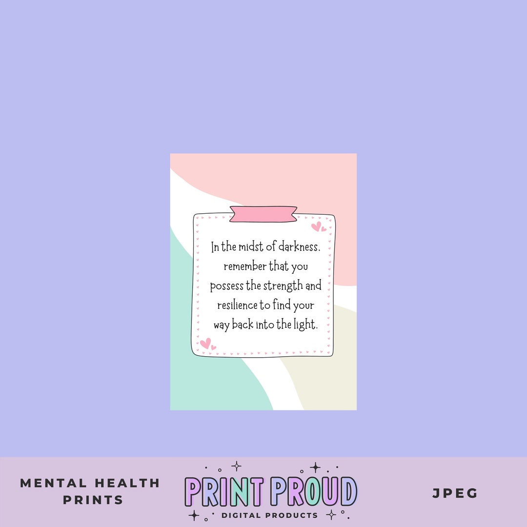 Mental Health Poster Decor Prints, Calm Corner Decor, Boho Counselor ...