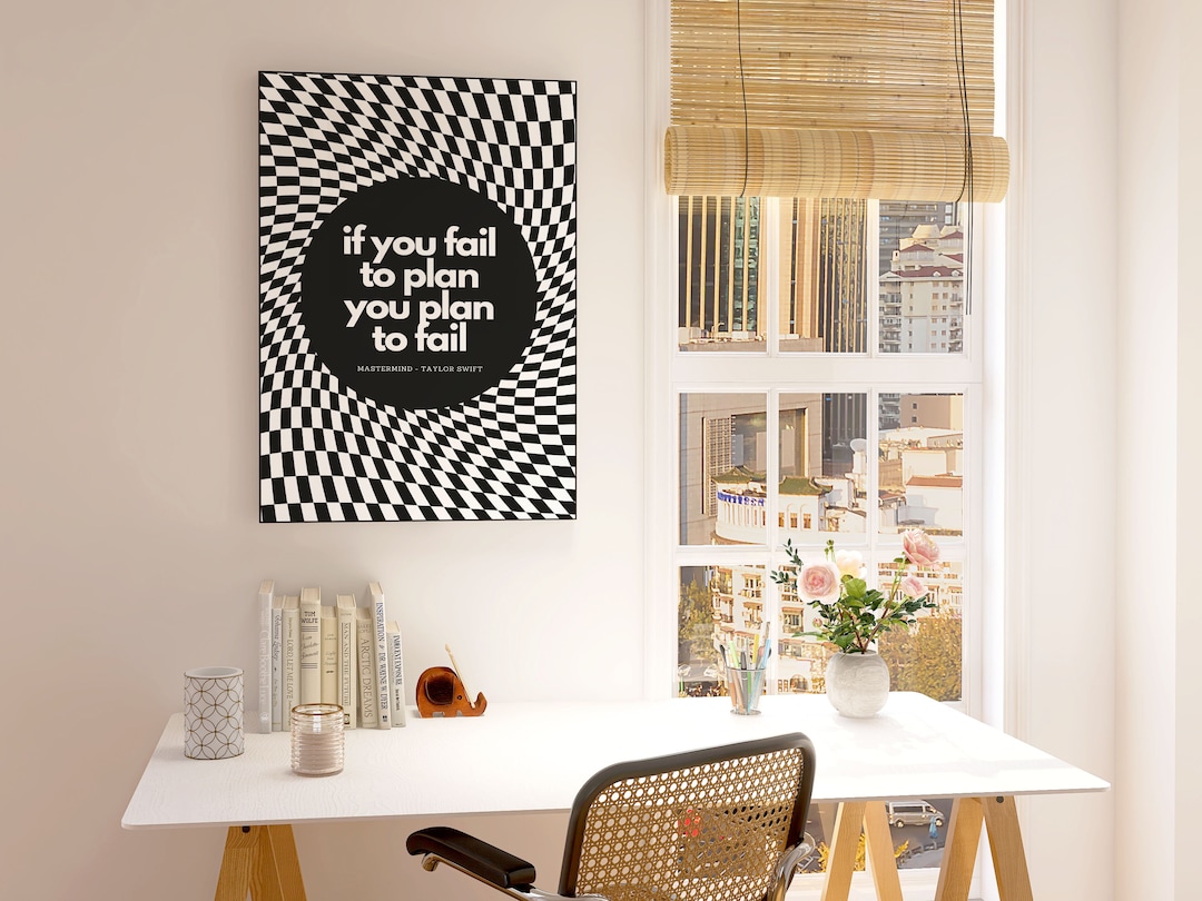 Mastermind Taylor Swift Lyric Digital Print, If You Fail to Plan You ...