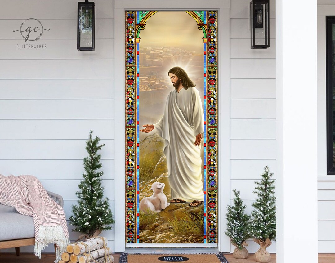 Jesus Christ the Good Shepherd Door Cover Jesus Door Decor - Etsy UK