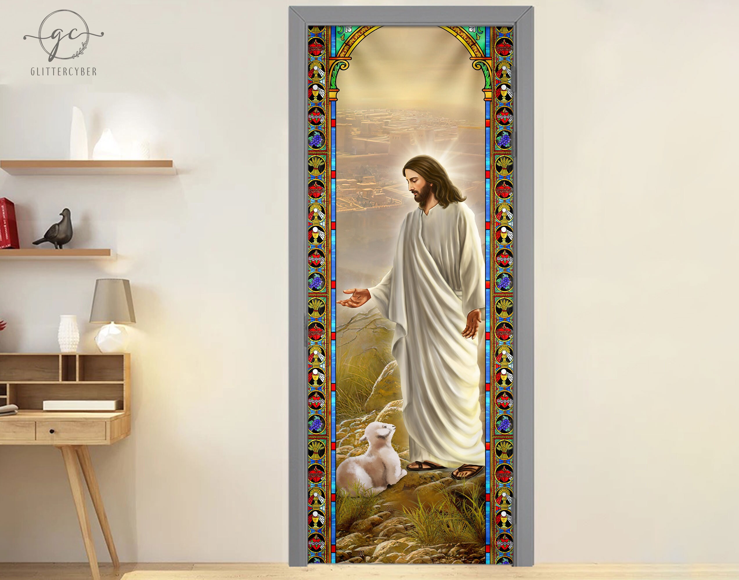 Jesus Christ the Good Shepherd Door Cover Jesus Door Decor - Etsy UK