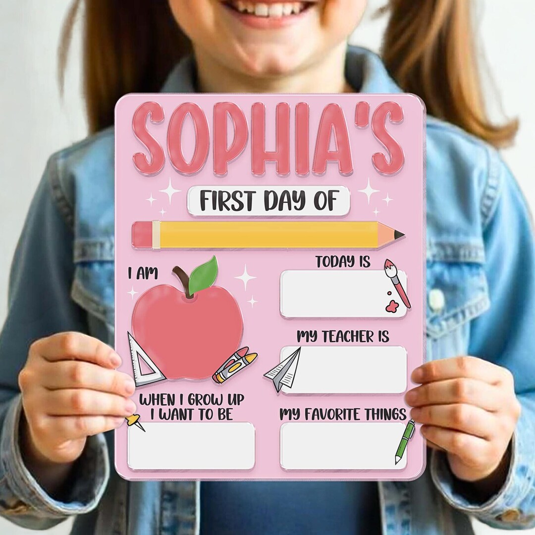 Customized First and Last Day School Sign, Back to School Board ...