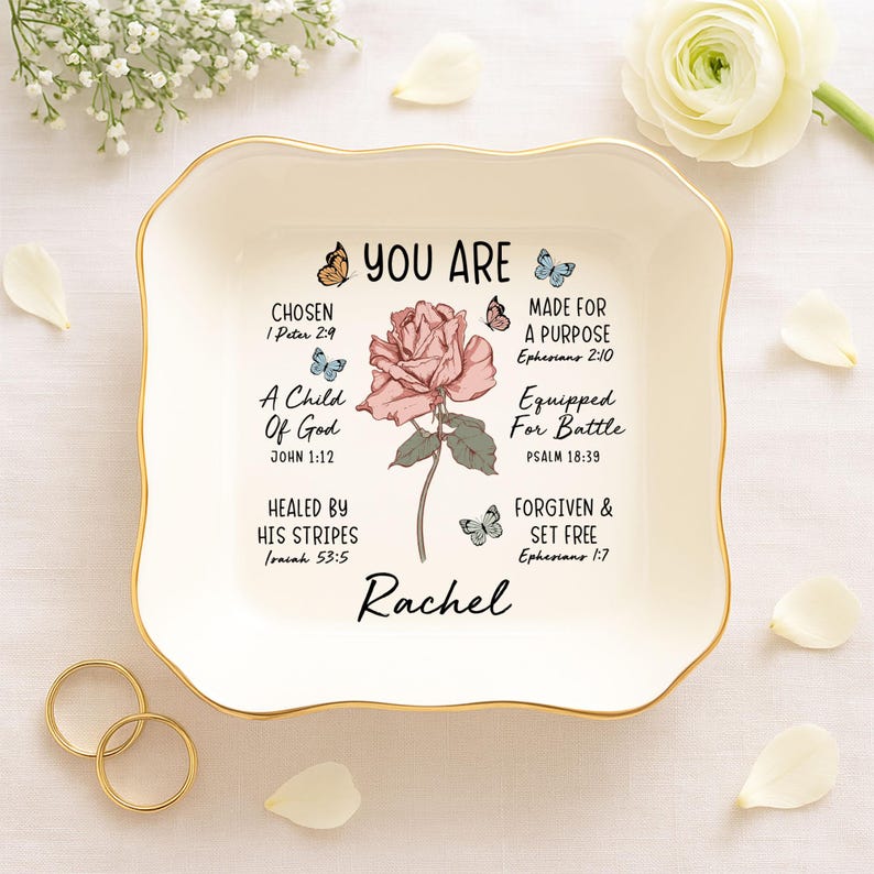 Personalized Bible Verse Jewelry Dish, Custom Bible Verse Ring Dish ...