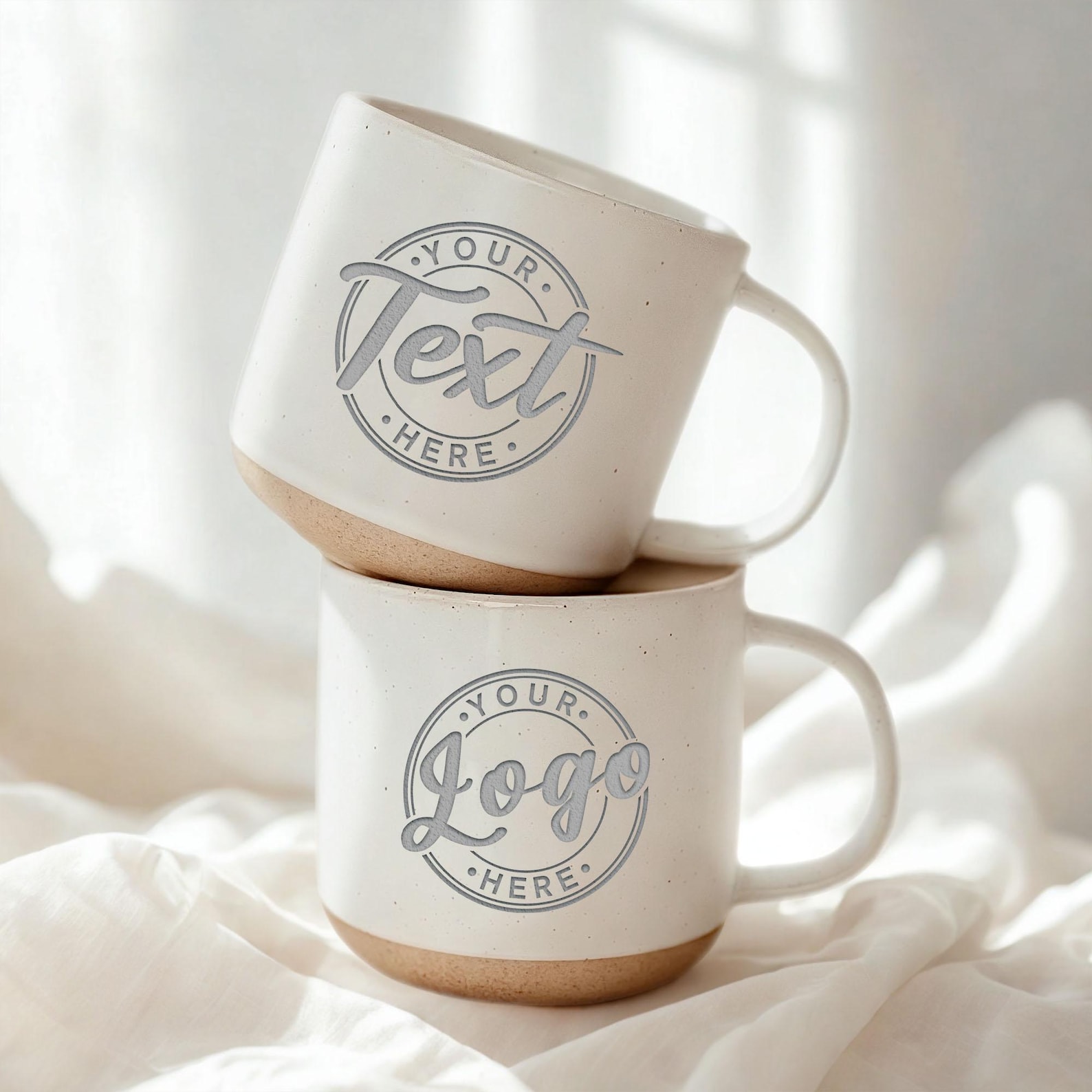Custom Logo Pottery Mug, Custom Your Business Logo or Brand Logo Mug ...