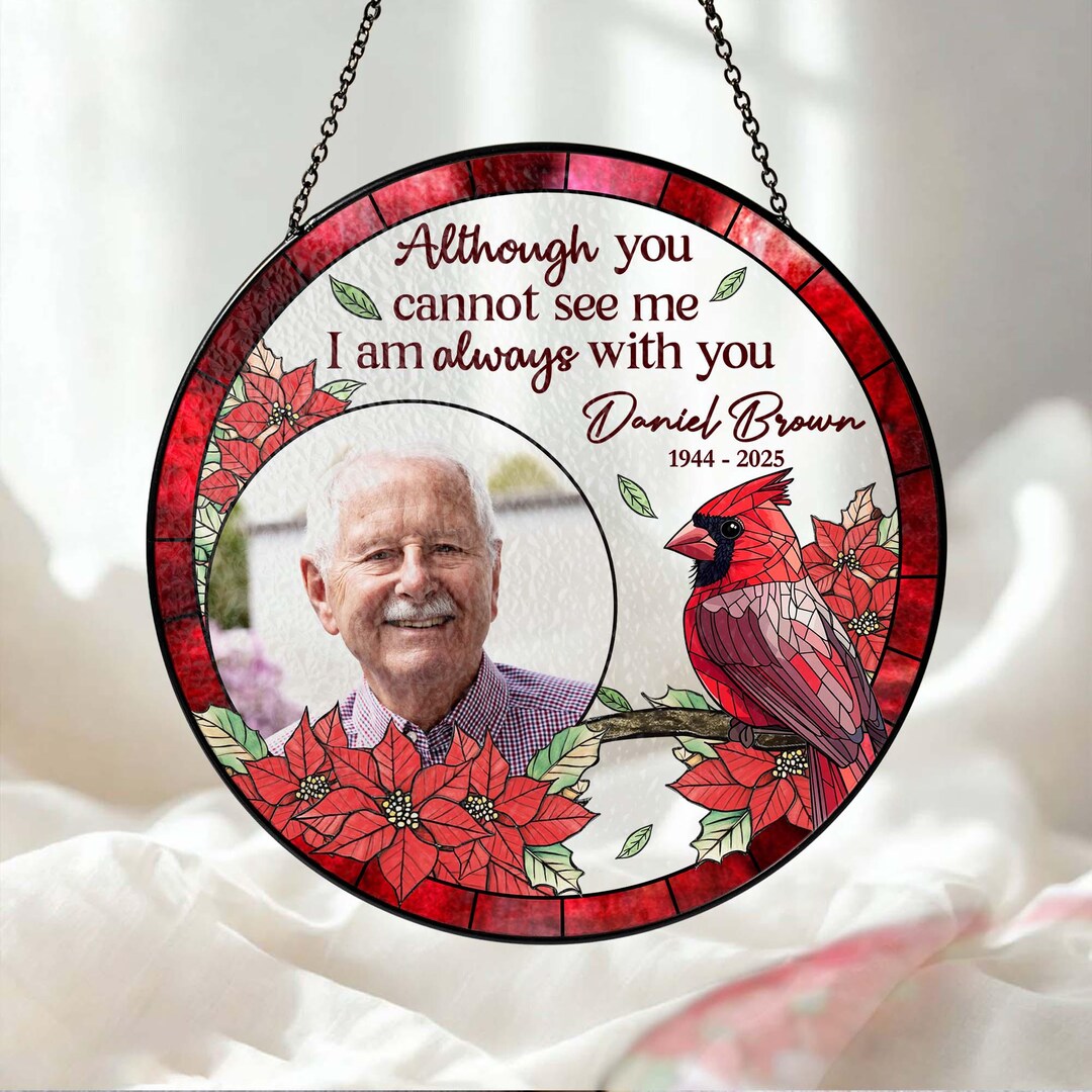 Personalized Memorial Stained Glass Suncatcher for Loved Ones, Custom ...