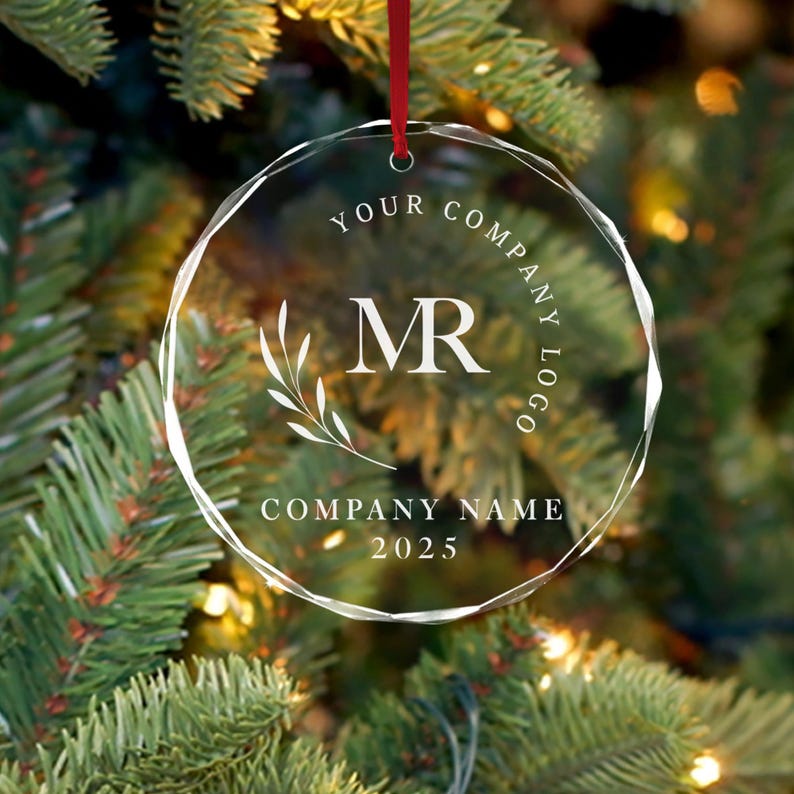 Custom Company Logo Ornament, Personalized Team Logo Ornament, Company ...
