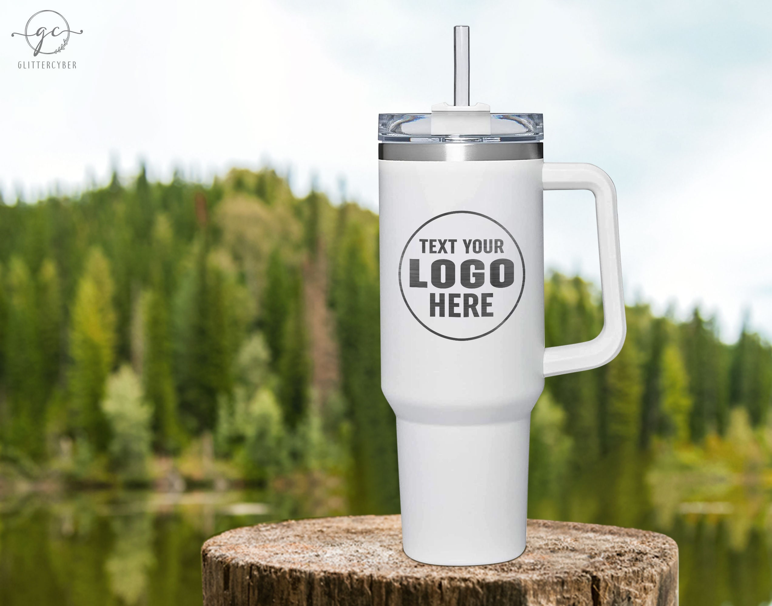 Personalized 40oz Tumbler, Custom Logo Laser Engraved Tumbler, Add Your ...