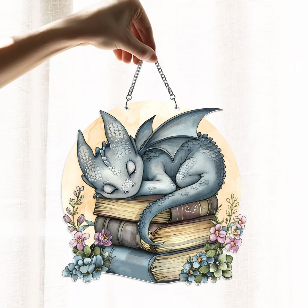 Fantasy Dragon Acrylic Window Hanging Dragon Wall Window Hanging Art ...