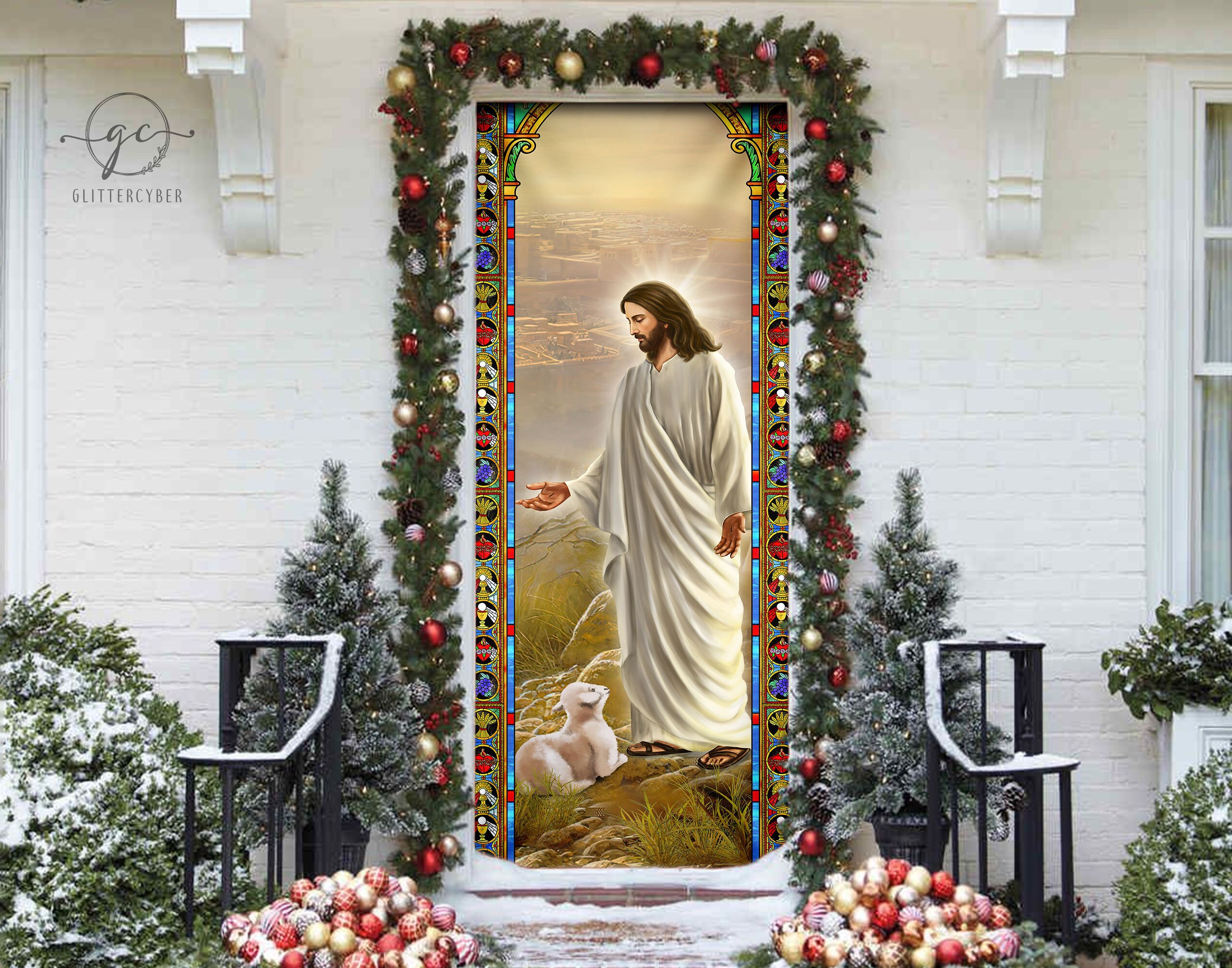 Jesus Christ the Good Shepherd Door Cover Jesus Door Decor - Etsy UK