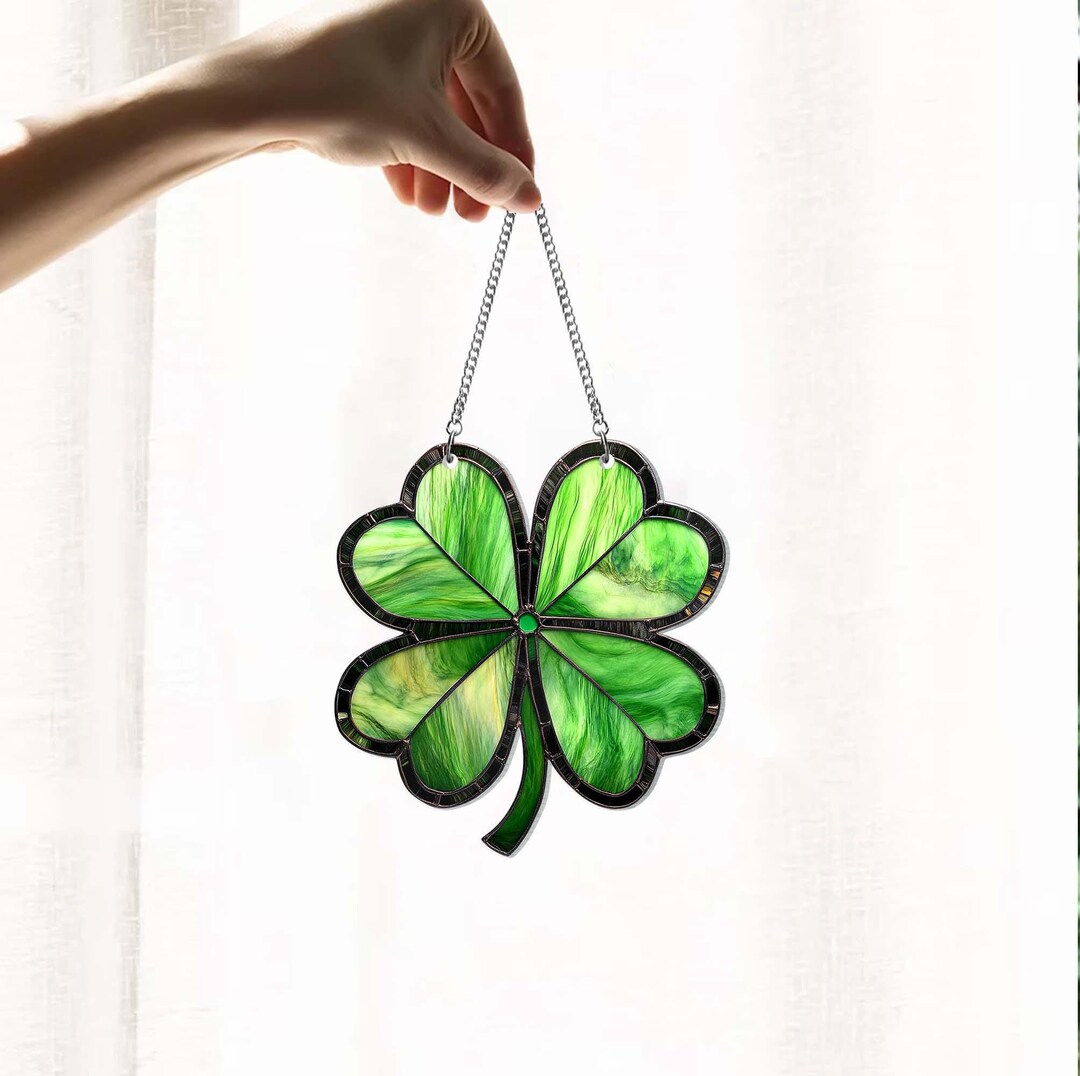 Shamrock Acrylic Suncatcher, Shamrock Suncatcher, Shamrock Hangings ...