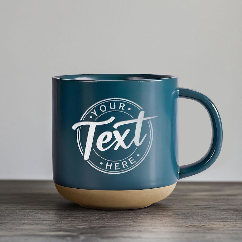 Custom Logo Pottery Mug, Custom Your Business Logo or Brand Logo Mug ...