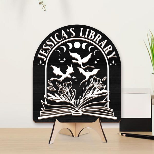 Custom Library Sign - Etsy
