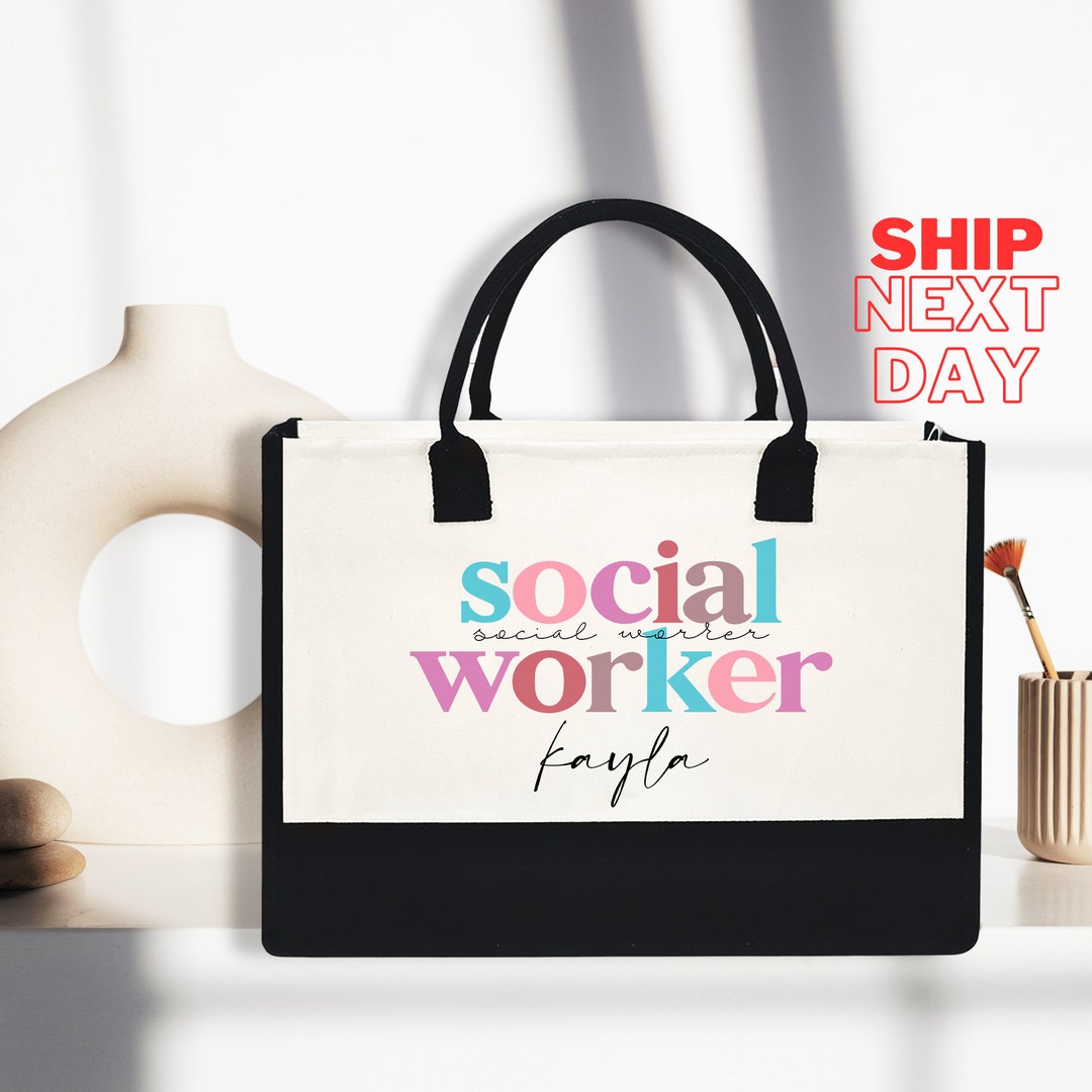 Custom Social Worker Tote Bag, Social Worker Gift, Social Worker ...