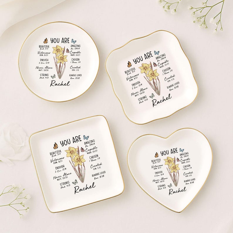 Personalized Bible Verse Jewelry Dish, Custom Bible Verse Ring Dish ...