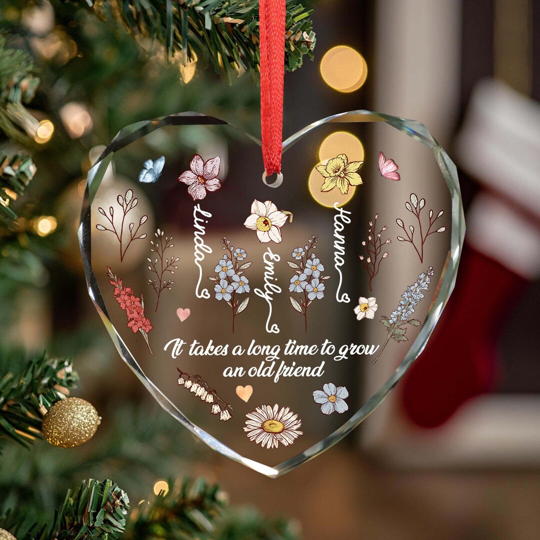 Custom Friends Birth Month Flower Ornament, It Takes A Long Time to ...