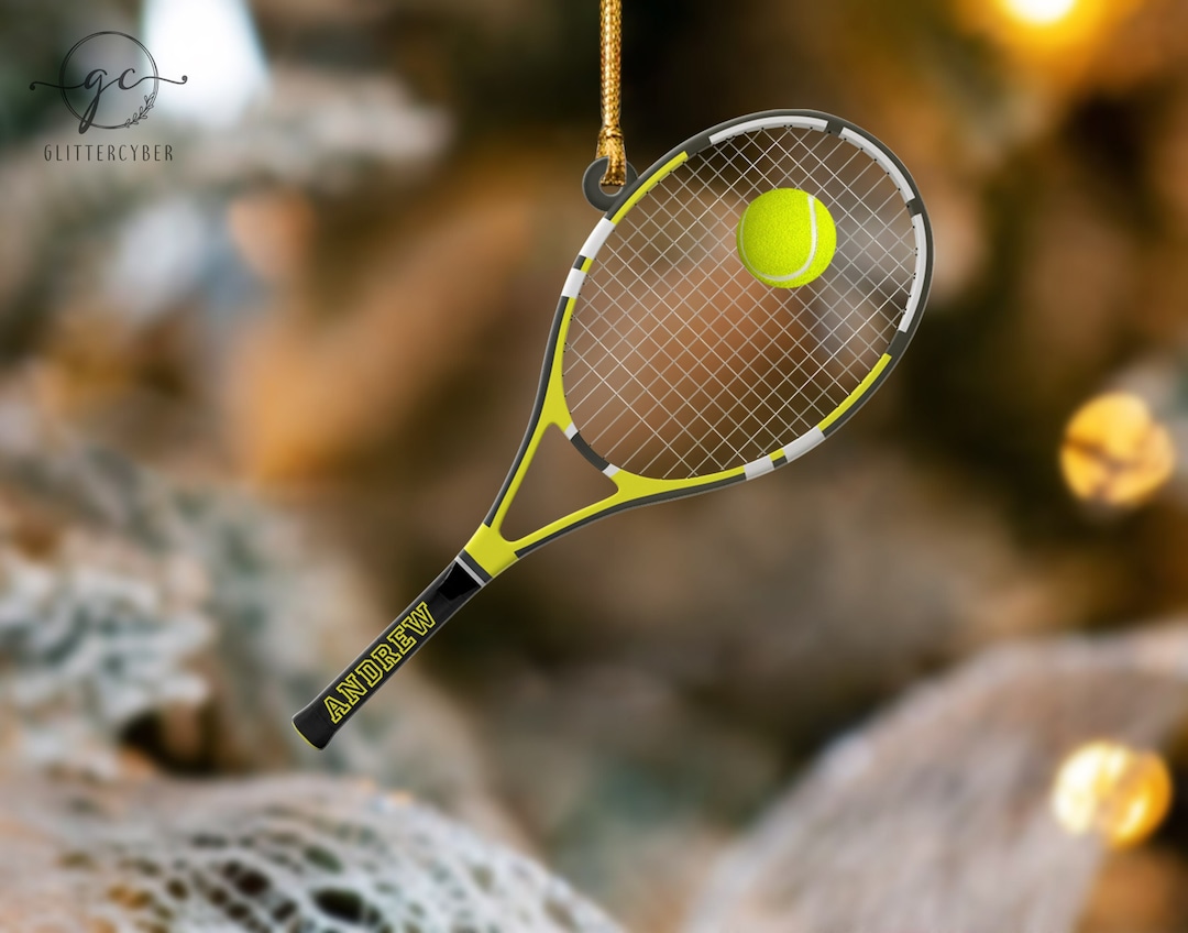 Tennis Player Ornament, Tennis Racket 2D Ornament, Tennis Gift,gift for ...