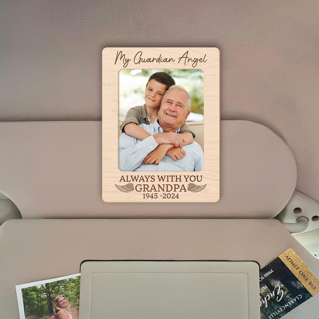 Memorial Visor Clip, Custom Photo Visor Clip, My Guardian Angel Rides ...