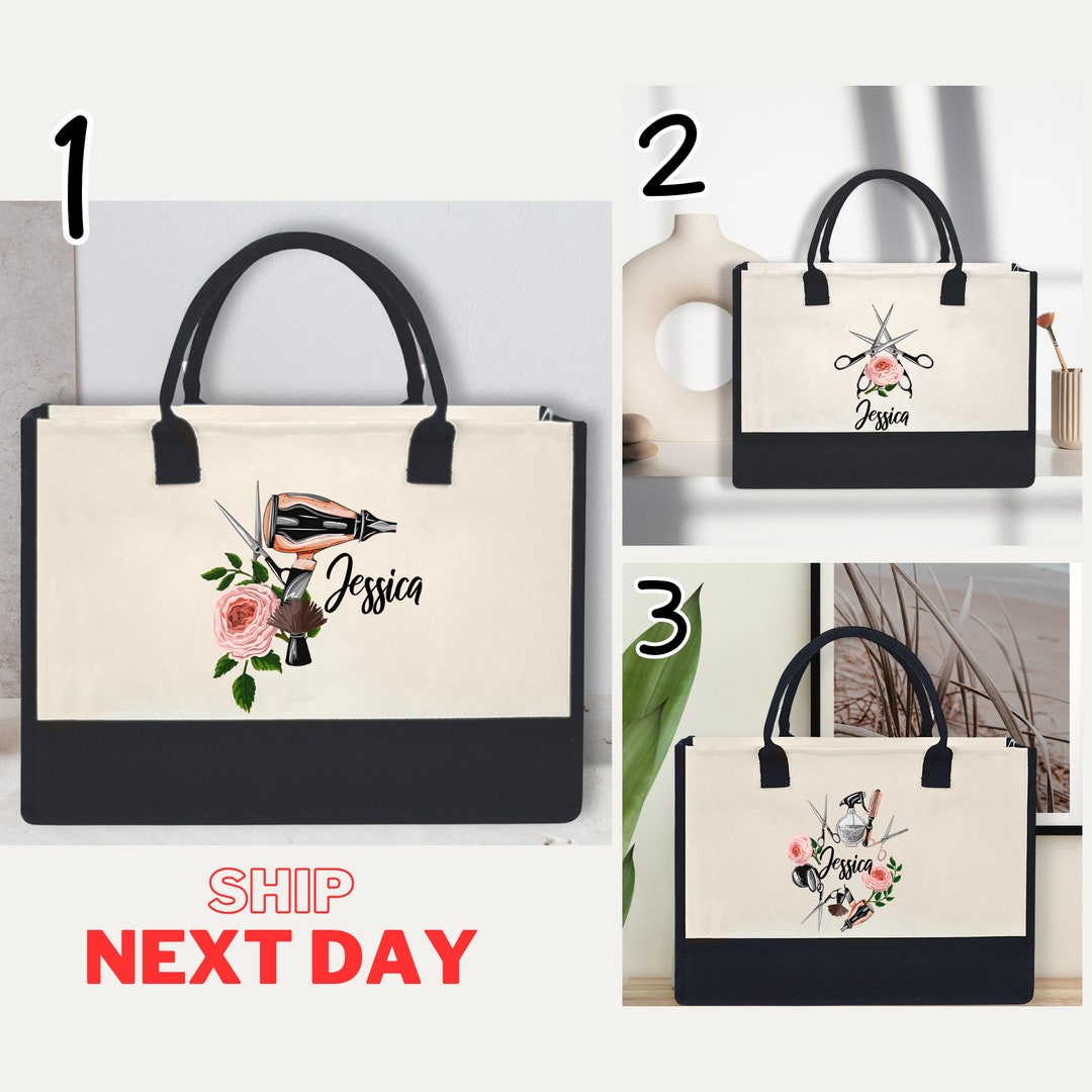 Personalized Hair Stylist Custom Tote Bag, Hairstylist Gift Hairdresser ...