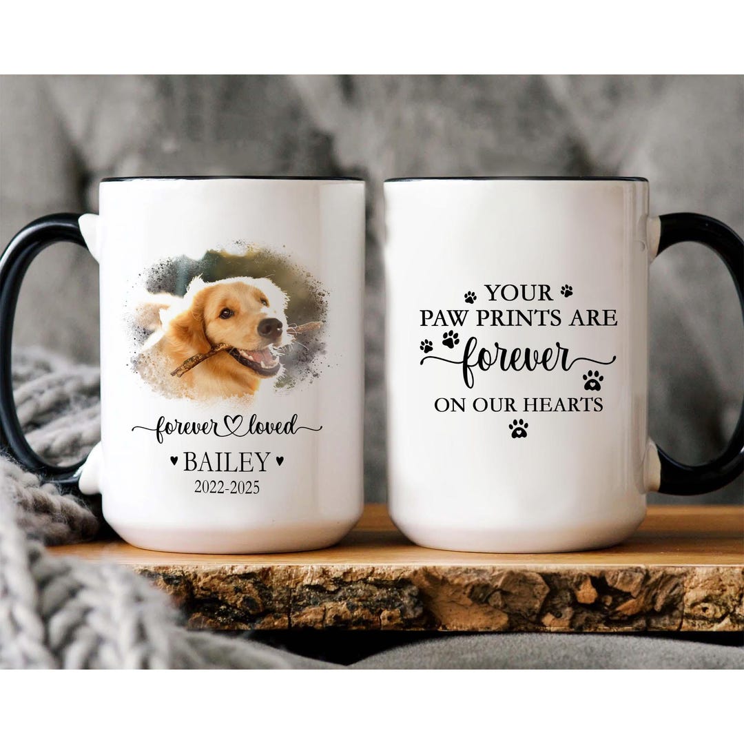 Custom Pet Memorial Mug Using Pet Photo + Name, Custom Dog Mug ...