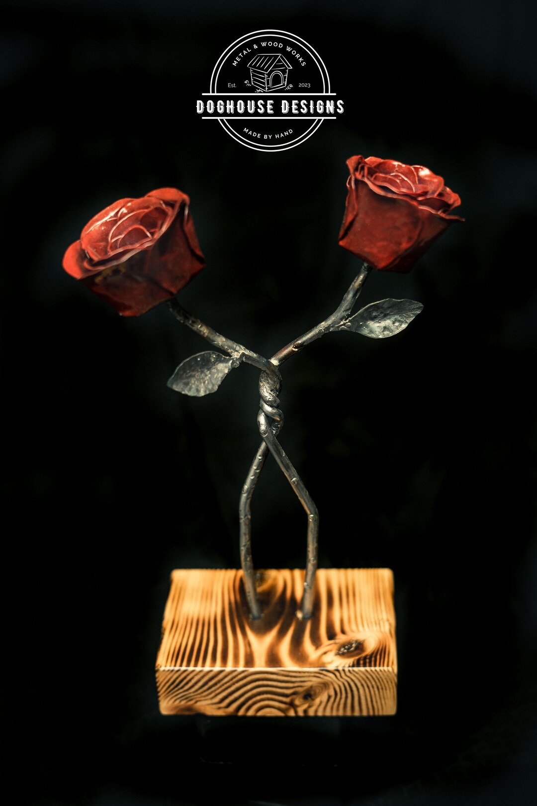 Double Twisted Steel Roses - Etsy