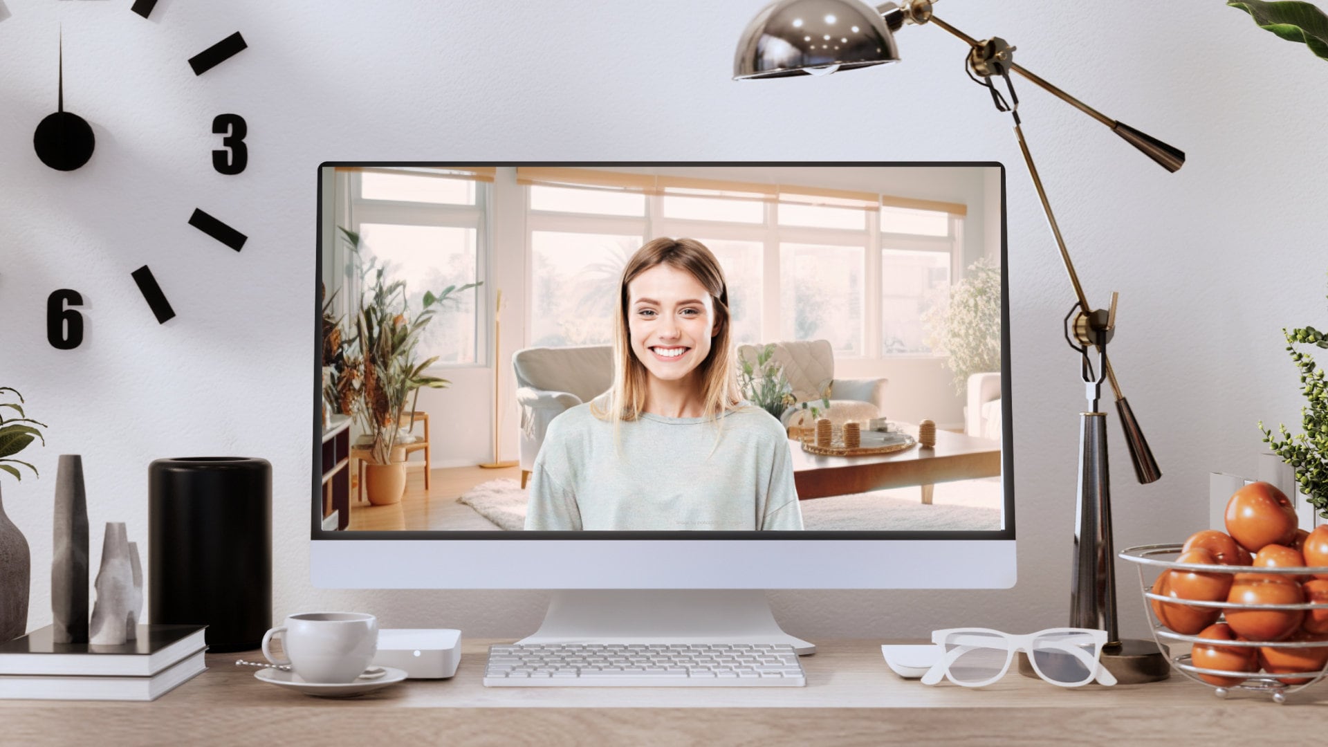 Zoom Background Modern Minimalist Living Room Digital Background - Etsy