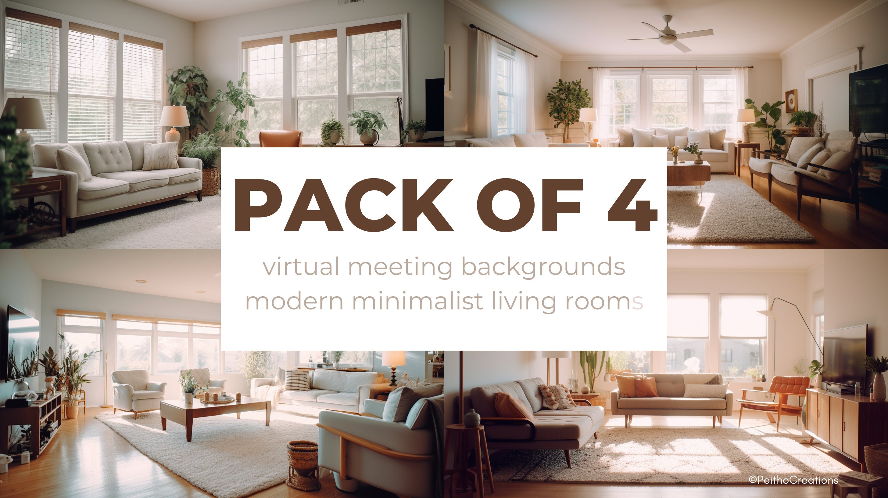 Zoom Background Modern Minimalist Living Room Digital Background - Etsy