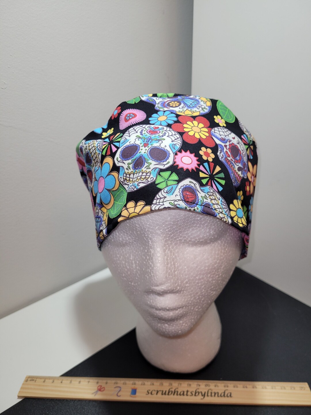 Sugar Skulls Scrub Hat. ODP, Theatre Nurse, Surgeon, Vets, Dental ...