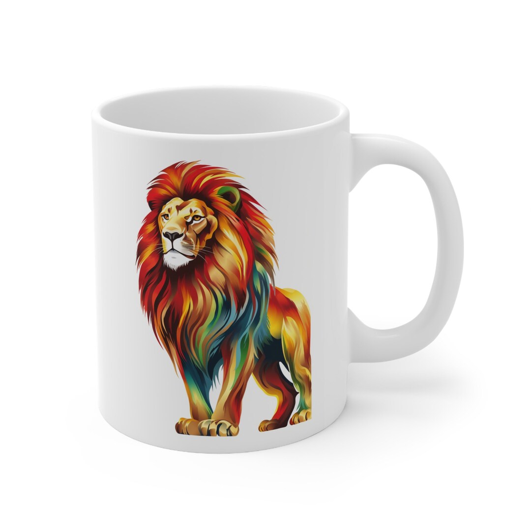 Majestic Lion Mug, Wildlife Coffee Cup, Nature Inspired Gift, King of ...