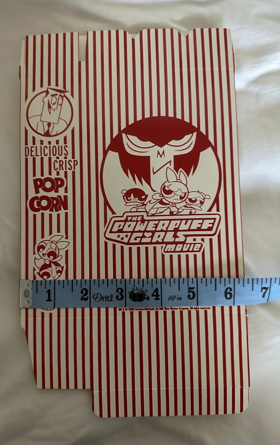 Collectible Powerpuff Girls Original Red and White Striped Popcorn Box ...