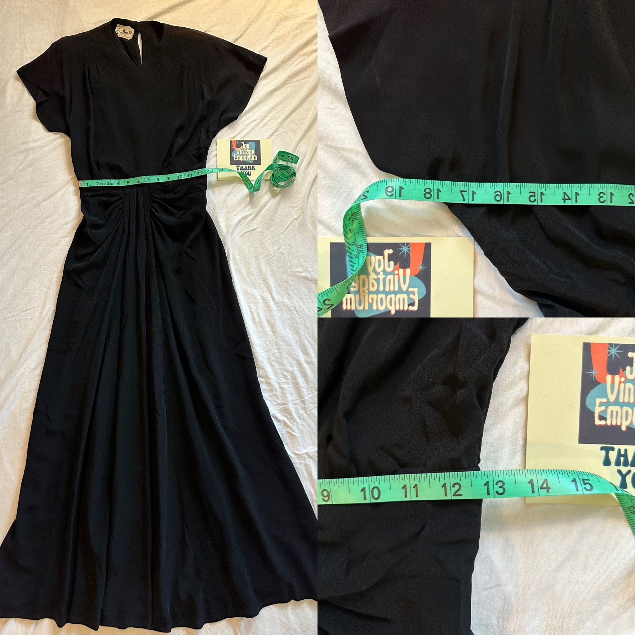 Vintage Black 1940's Du Barry Gown Modern Size 6 Ish - Etsy