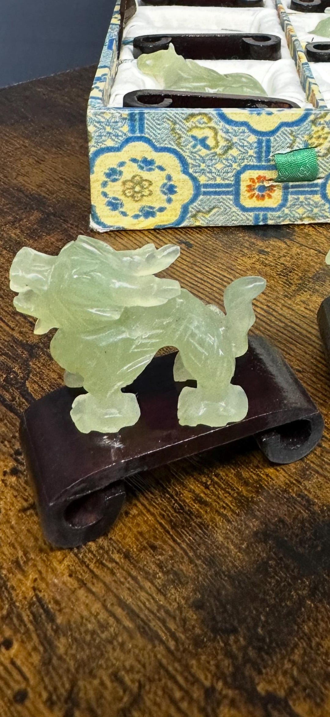 Vintage Light Green Jade Chinese Zodiac Figurines With Base 12 ...
