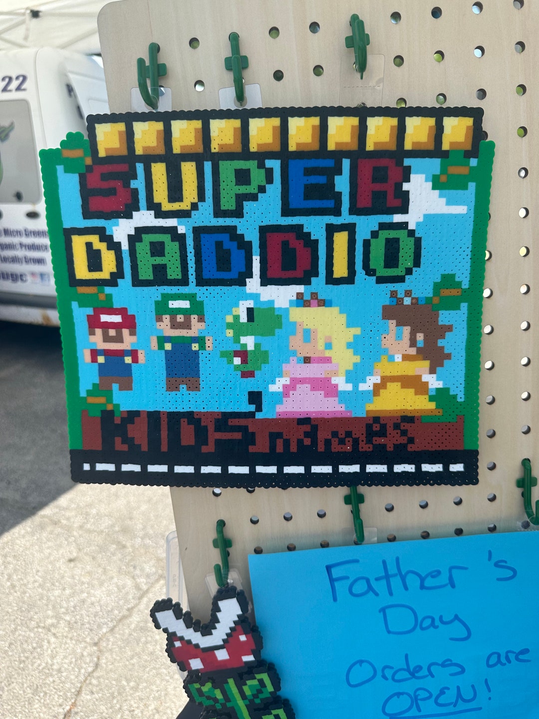 Customizable Ultimate Plumber Retro Style Video Game Perler Bead Art ...