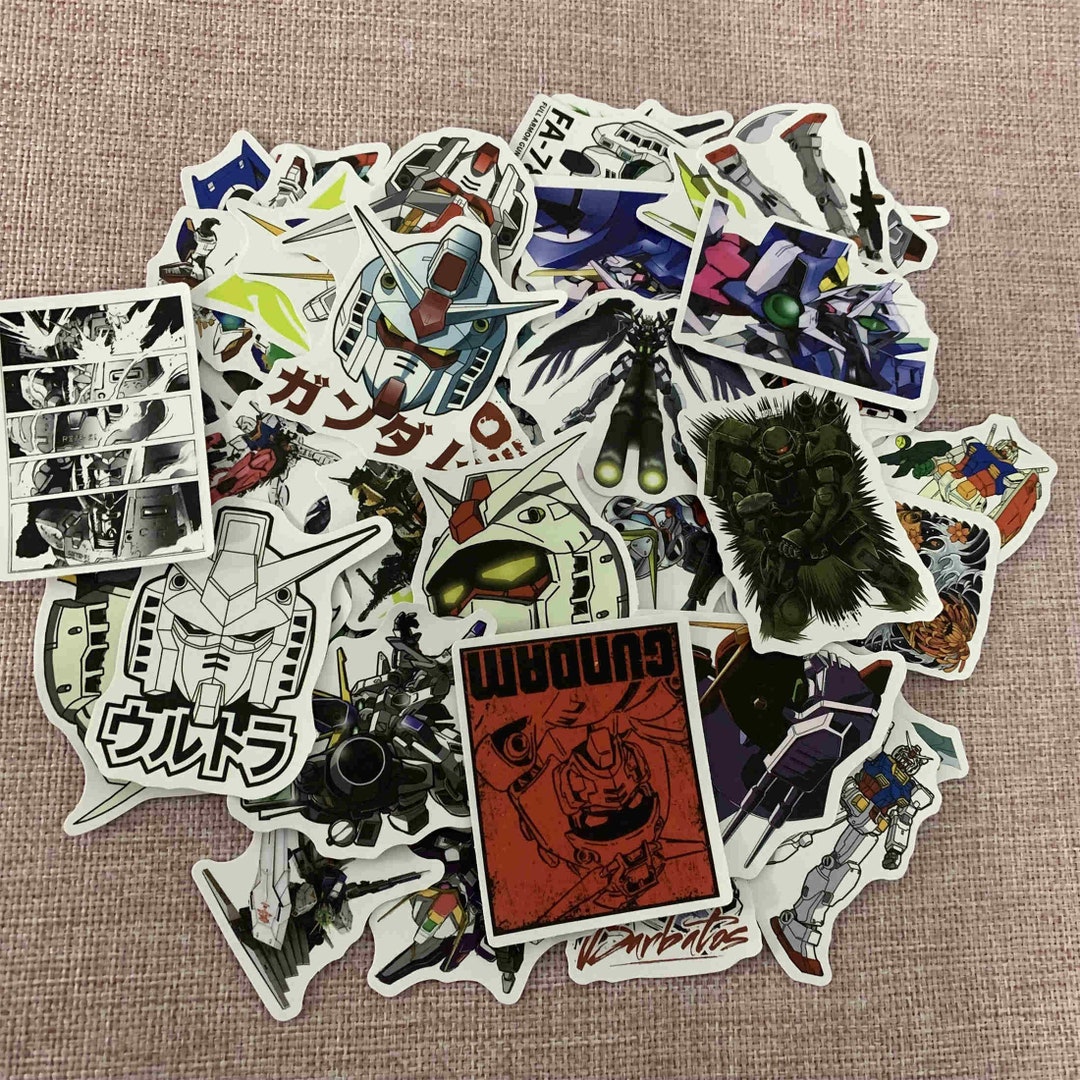 100x GUNDAM Cartoon Sticker Decals DIY Phone Luggage Laptop Study Room ...