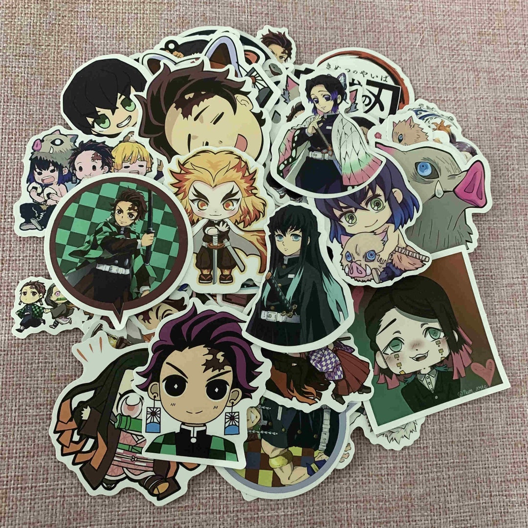 100x Demon Slayer Sticker Decals DIY Phone Luggage Laptop - Etsy