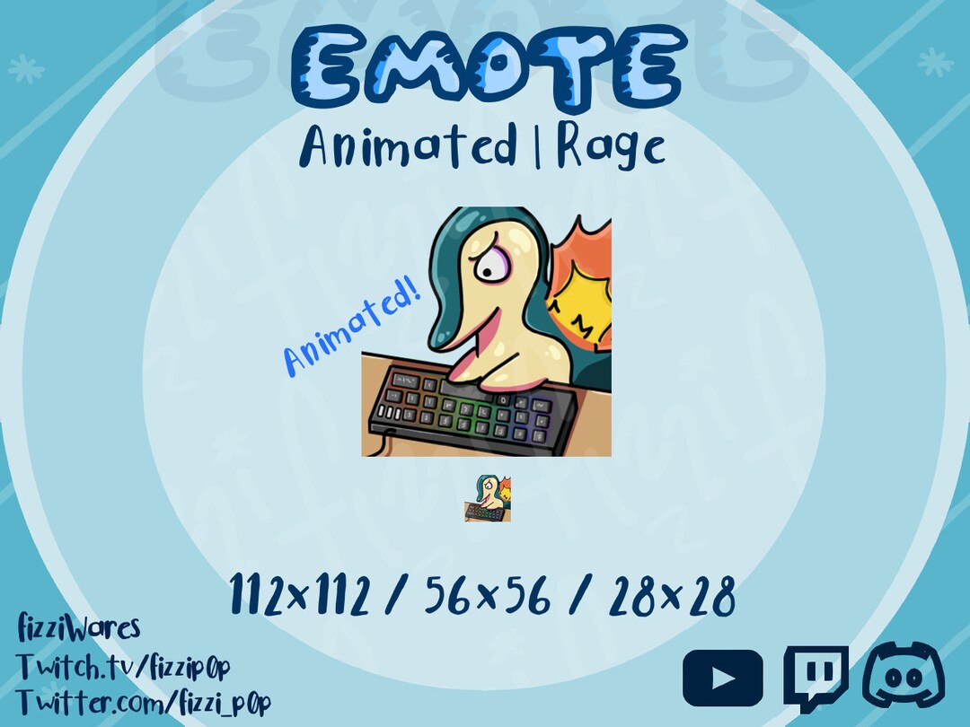 Cyndaquil Animated Rage Emote Twitch/ Discord Pokemon - Etsy