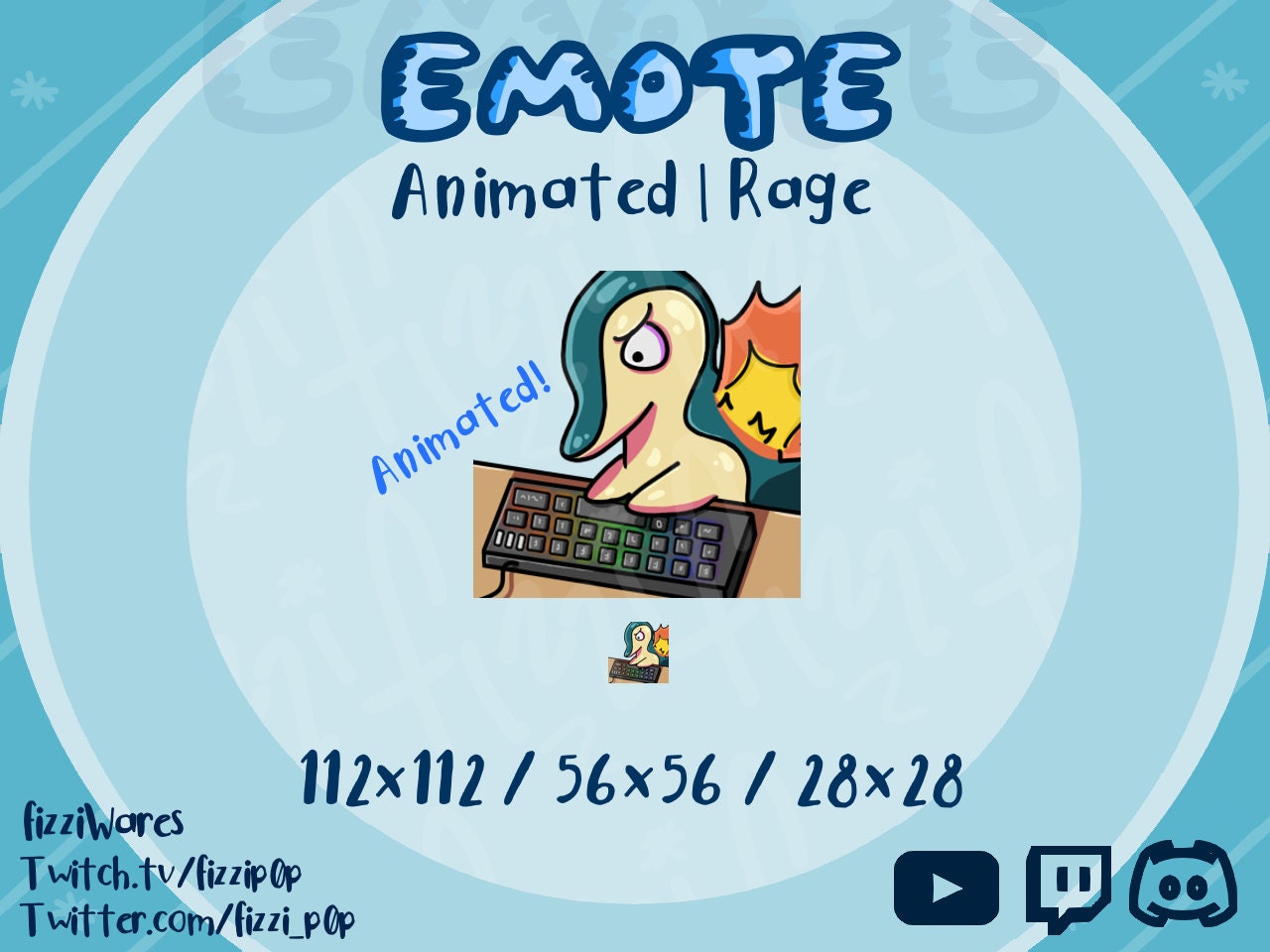 Cyndaquil Animated Rage Emote | Twitch/ Discord | Pokemon - Etsy