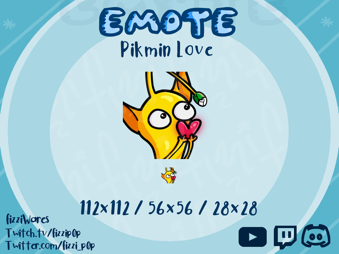 Pikmin Emote for Twitch Chat! | Yellow Pikmin, Heart/ Love - Etsy