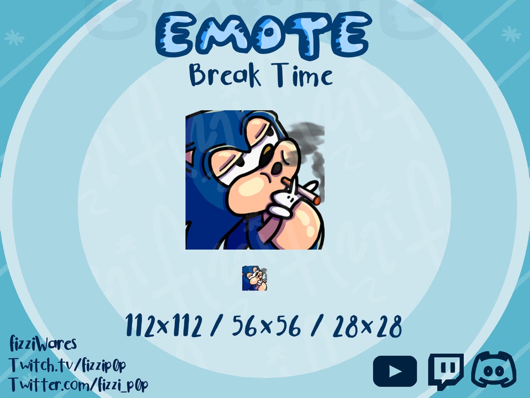 Break Time | Emote for Twitch & Discord | Sonic the Hedgehog - Etsy
